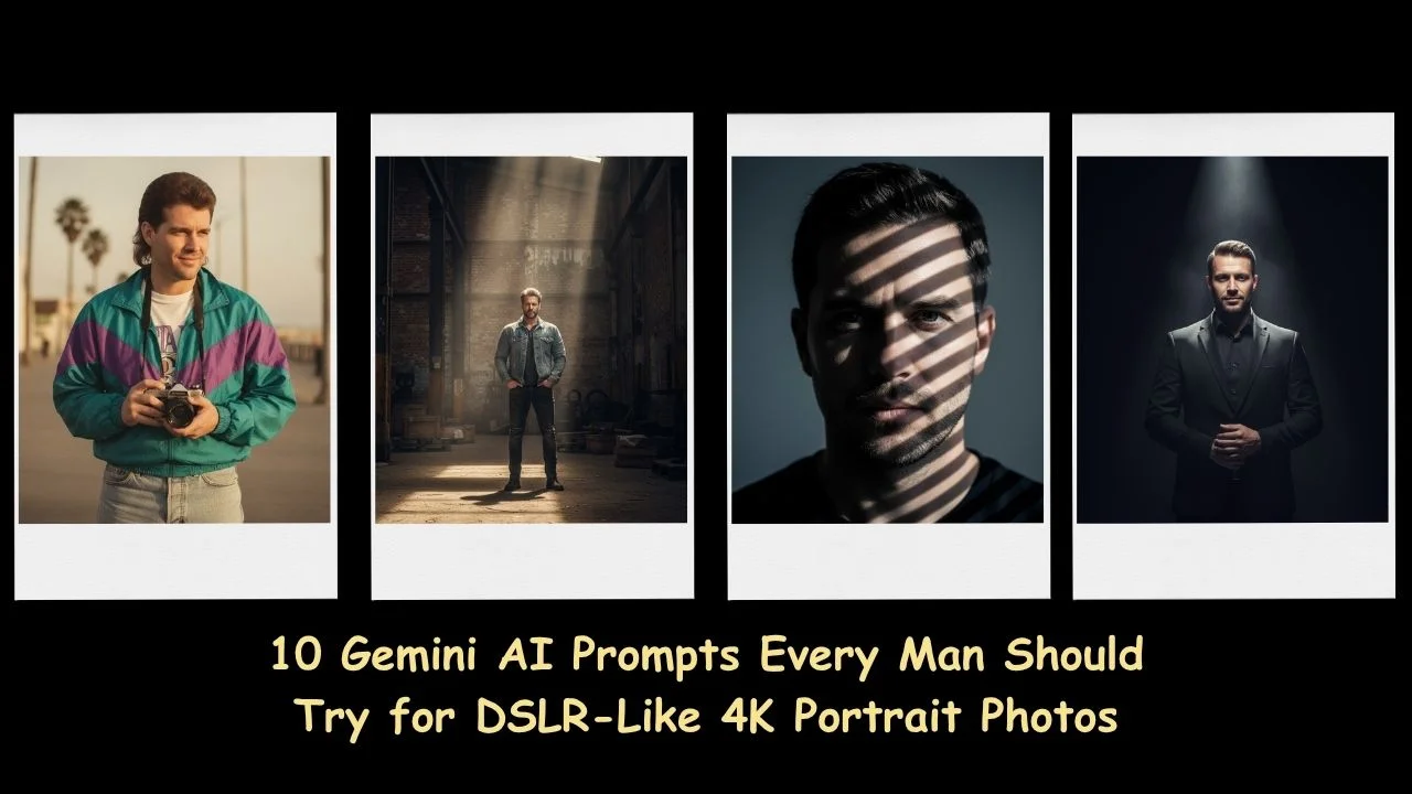 10 Gemini AI Prompts Every Man Should Try for DSLR-Like 4K Portrait ...