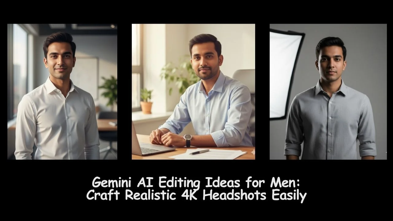 Gemini AI Editing Ideas for Men: Craft Realistic 4K Headshots Easily ...