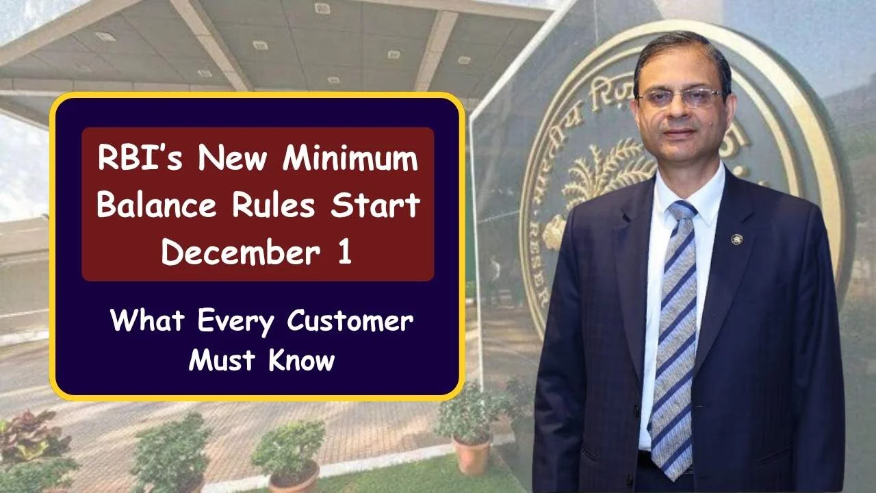 RBI’s New Minimum Balance Rules Start December 1 — What Every Customer ...